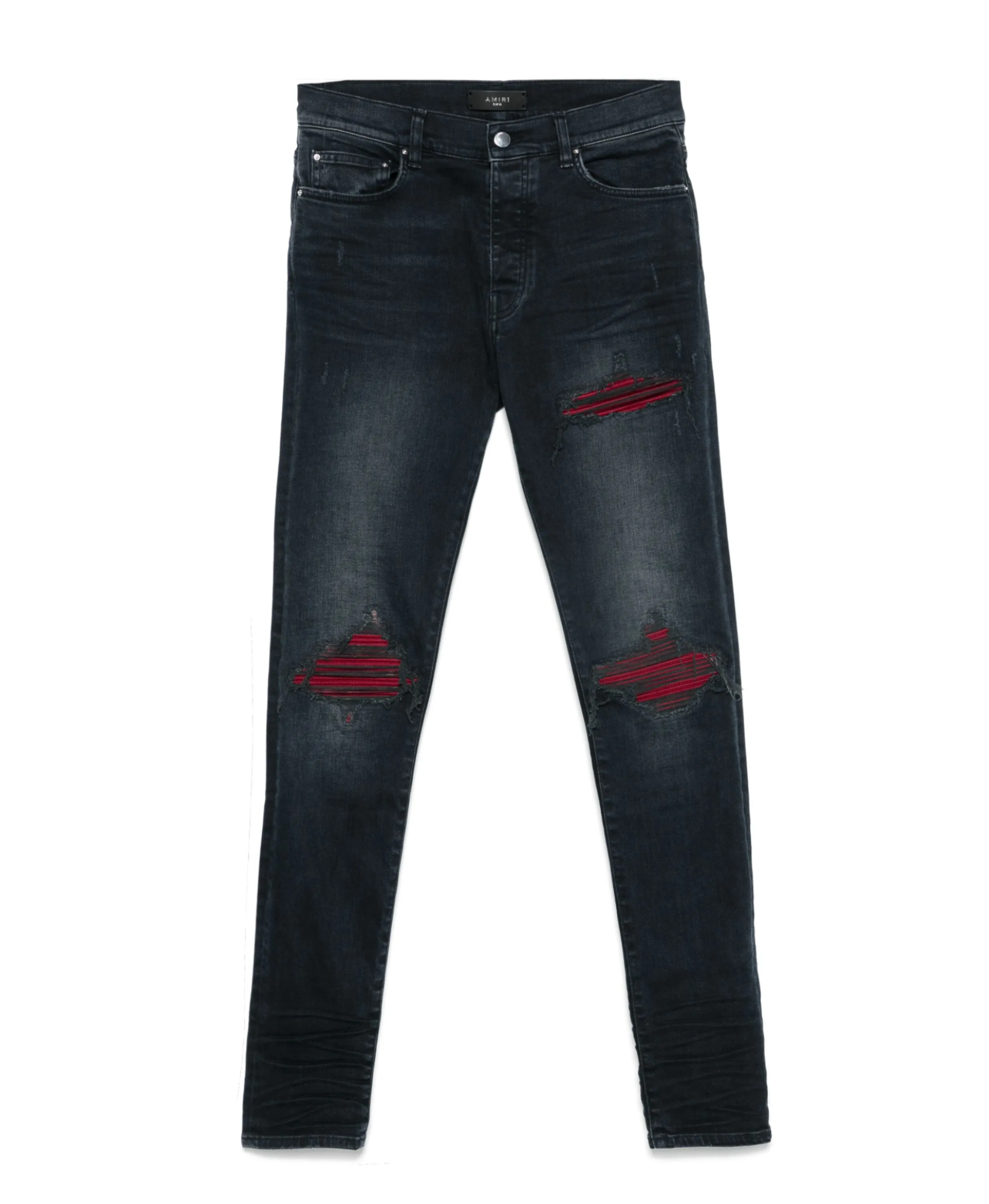 Amiri Black and Indigo Red MX1 Patches Jeans | Resell Iconz